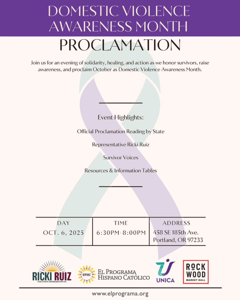 2025 Domestic Violence Awareness Month - El Programa Hispano Católico
